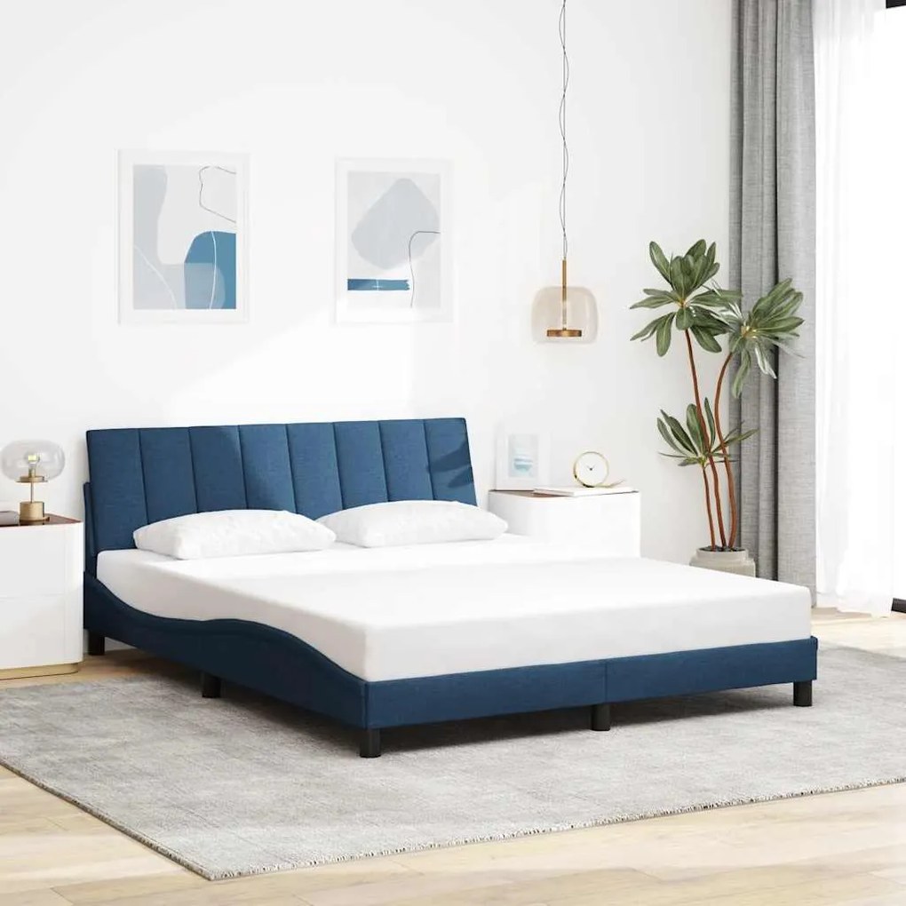 Rám postele bez matrace Hanko modrý 160 x 200 cm textil 3310404