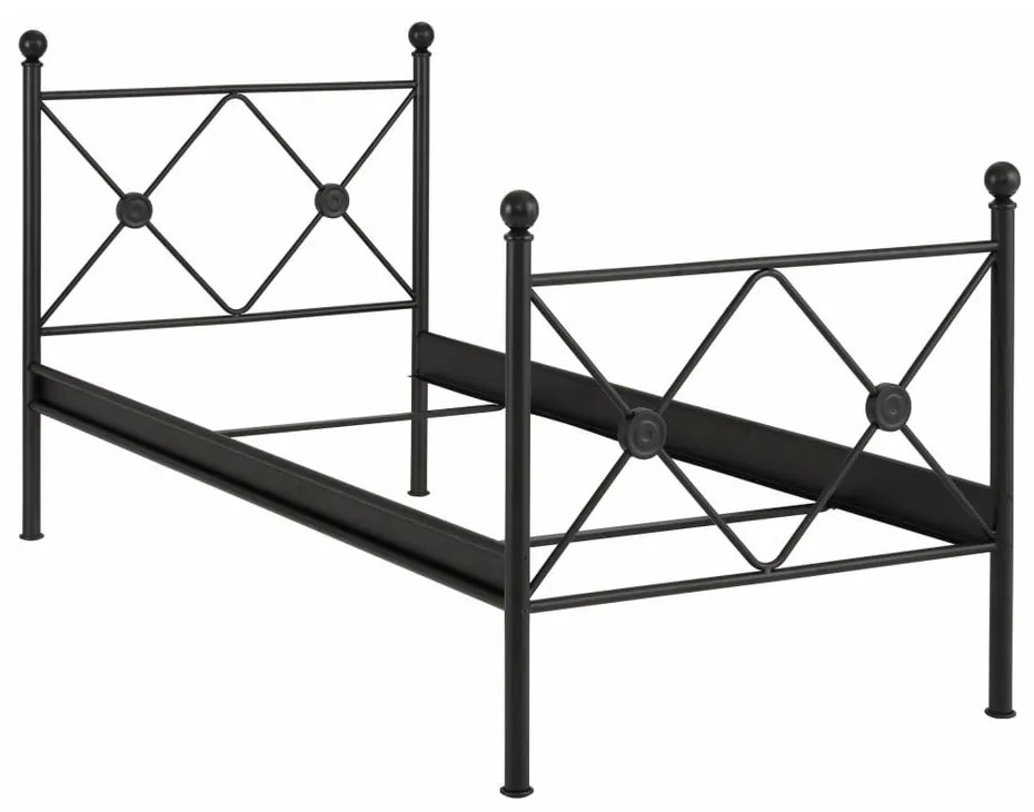 Černá jednolůžková postel Støraa Johnson, 90 x 200 cm
