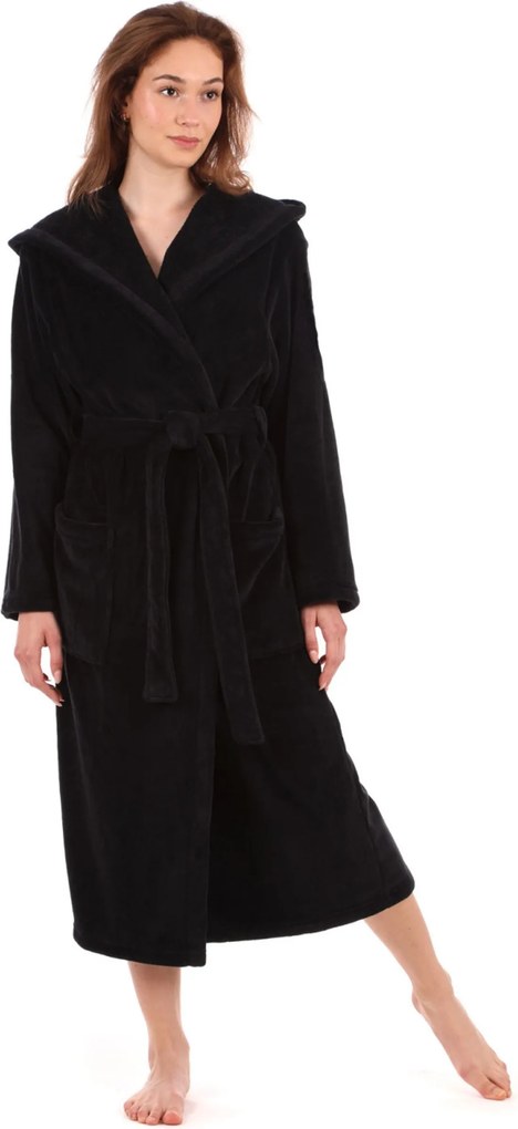 Černý župan s kapucí Tampa Beauty Black - XL