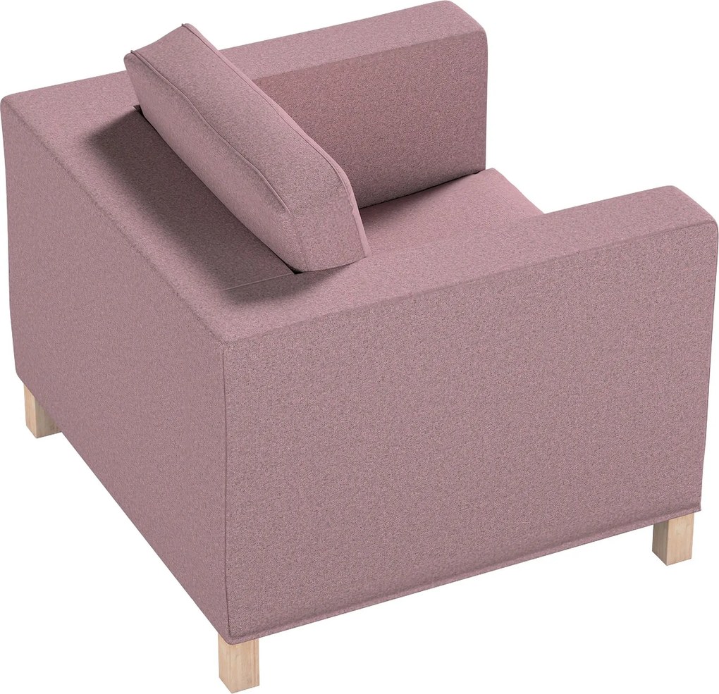 Potah na křesko IKEA Karlanda, krátký barva růžová látka pletený vzor