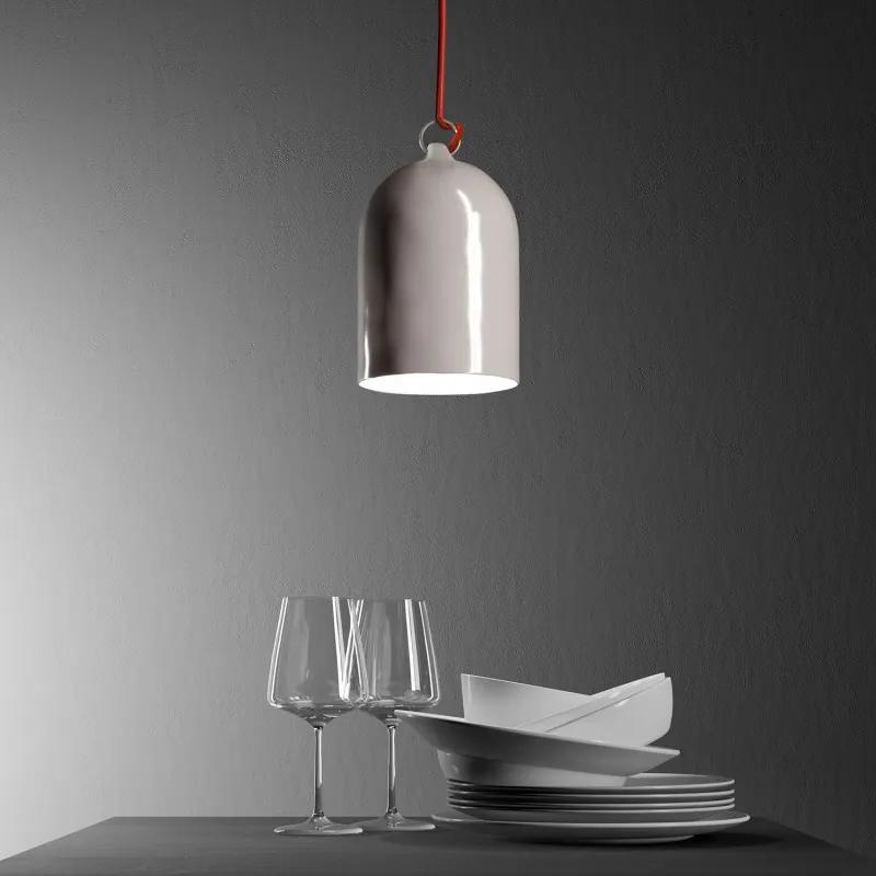 creative cables Keramické stínidlo Mini zvon pro závěsné lampy Barva komponentu: Betonový efekt