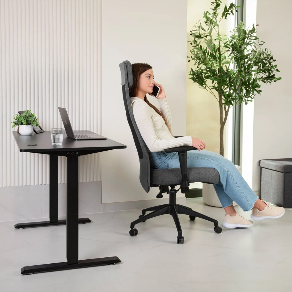 Ergonomické křeslo MOLFETA tmavě šedé
