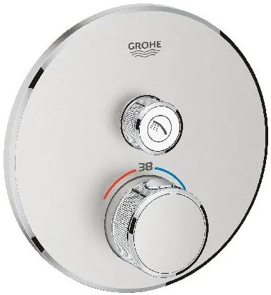 Grohe Grohtherm SmartControl - Termostatická sprchová baterie pod omítku s jedním ventilem, supersteel 29118DC0