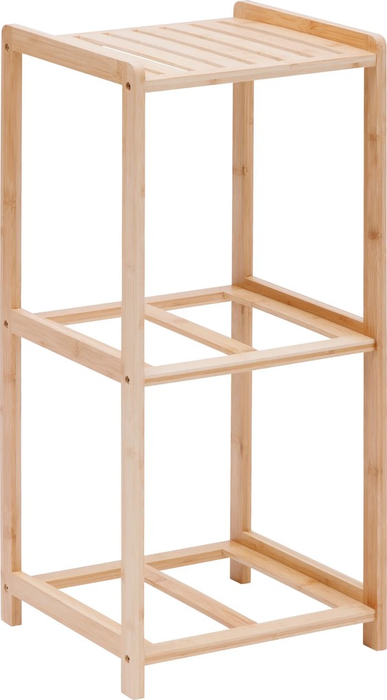 Bambusový regál TIDY se dvěma látkovými boxy, 34,7 x 33 x 77,5 cm