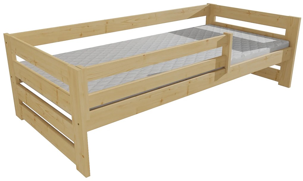 Vomaks Dětská postel DP 025 se zábranou Rozměr: 80 x 200 cm, Barva: barva bílá