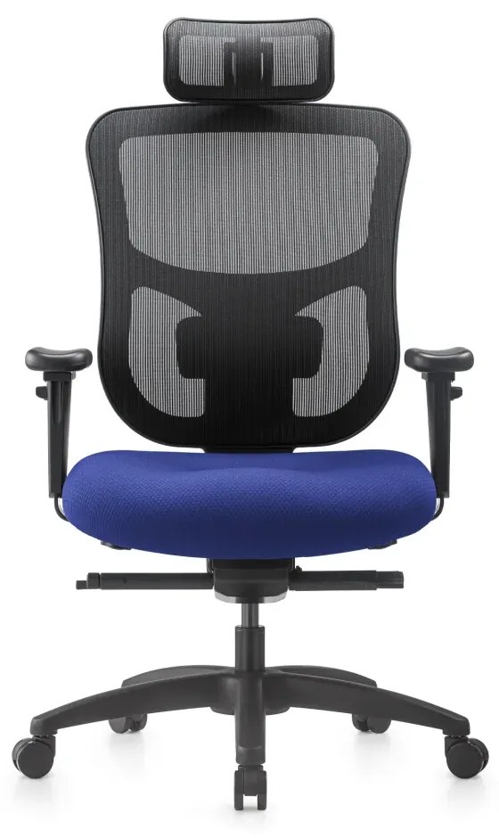 Office Pro Kancelářská ergonomická židle NATUS Q24 – síťovaná, nosnost 180 kg, záruka 3 roky modrá