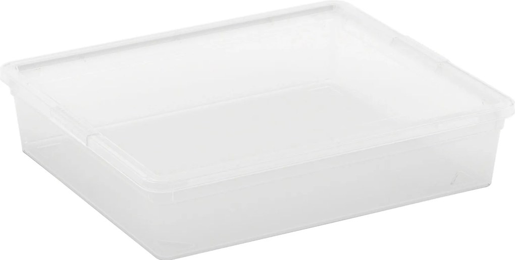 Kis Úložný box s víkem C Transparent Flat, 9 x 40 x 34 cm