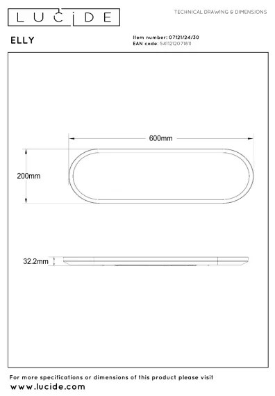 Lucide 07121/24/30 - LED Stm stropní svítidlo ELLY 24W/230V 2700/3300/4000K