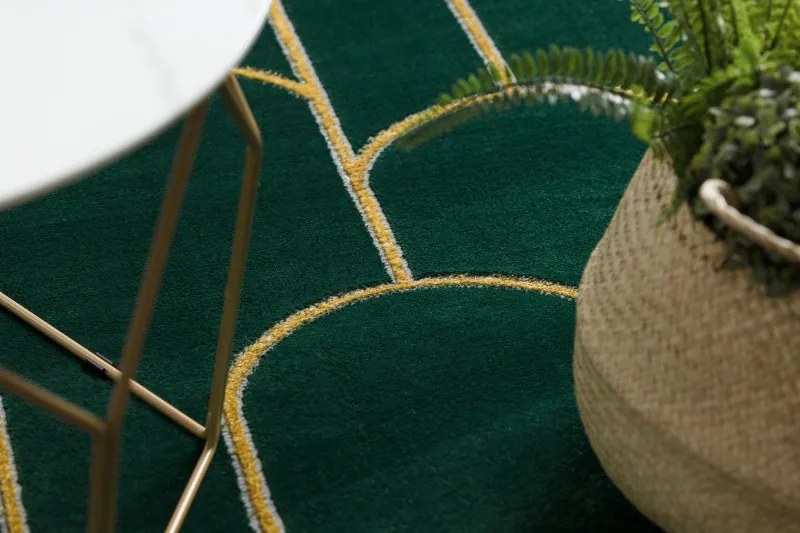 Dywany Łuszczów, Kusový koberec Emerald 1021 green and gold, 140x190, zelená, kancelář