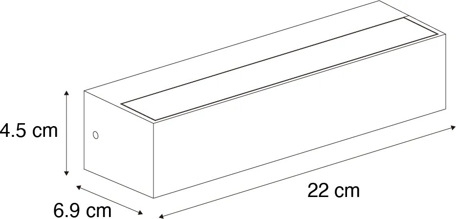 Moderní nástěnné svítidlo černé včetně LED IP65 - Steph