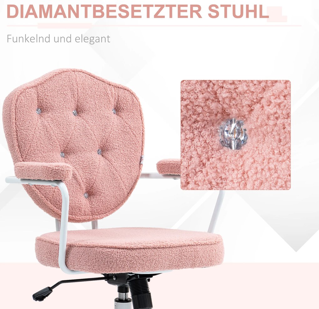 Kancelářská židle HOMCOM, ergonomická kancelářská židle s houpací funkcí, knoflíkový potah, výškově nastavitelná židle k počítači s otočnou funkcí, p…