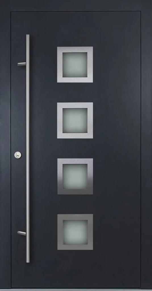 FM Turen - Feldmann & Mayer Vchodové dveře s ocelovým opláštěním FM Turen model DS13 Orientace dveří: Levé, otevírání dovnitř, Dekor: Antracit, Standardní rozměr dveří včetně rámu: 98 cm x 208 cm - vnější rozměr rámu