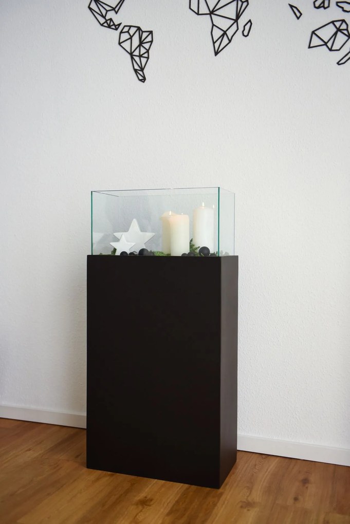 Dekorační svícen/sloup CANDELA XL, hliníkový kompozit, výška 100 cm, černý mat