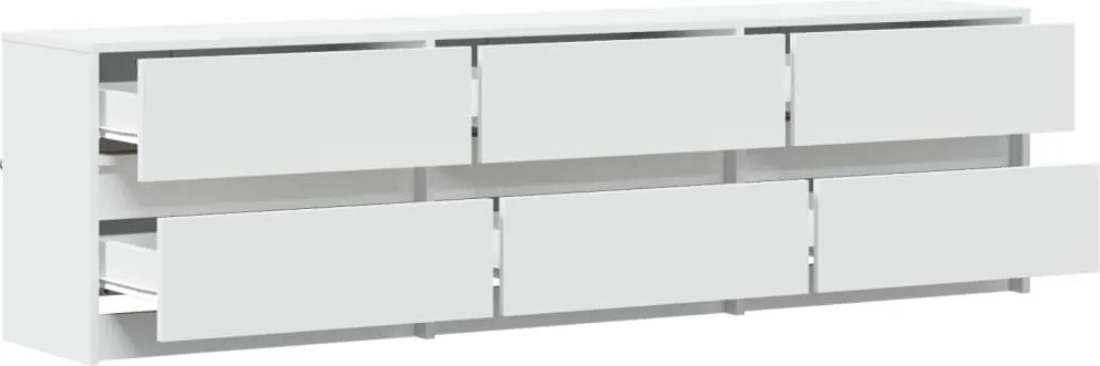 TV skříňka s LED bílá 180 x 34 x 50 cm kompozitní dřevo 3307926