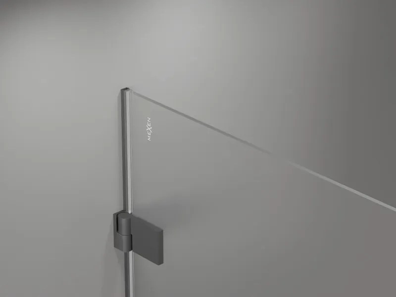 Mexen Lunar-B sprchové dveře otevíratelné levé 140 cm, transparentní, gun metal - 832S-140-050-95-00-L