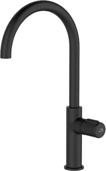 Laveo Pretto, vysoká dřezová baterie h-395, černá matná, LAV-BAO_768D