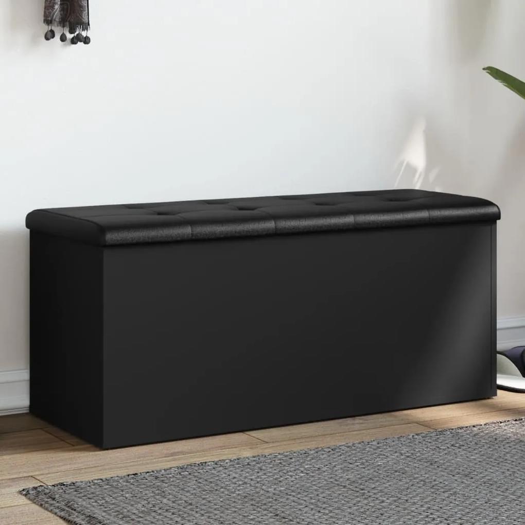 Úložná lavice černá 102 x 42 x 45 cm kompozitní dřevo - Default Title