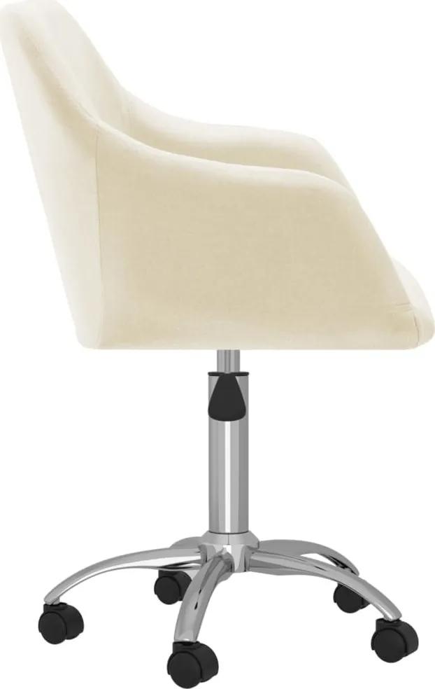 vidaXL Otočné jídelní židle 2 ks textil [330638] Barva: krémová
