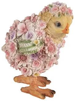 Dekorativní figurka kuřátka s květy Clayre &amp; Eef 6PR4897