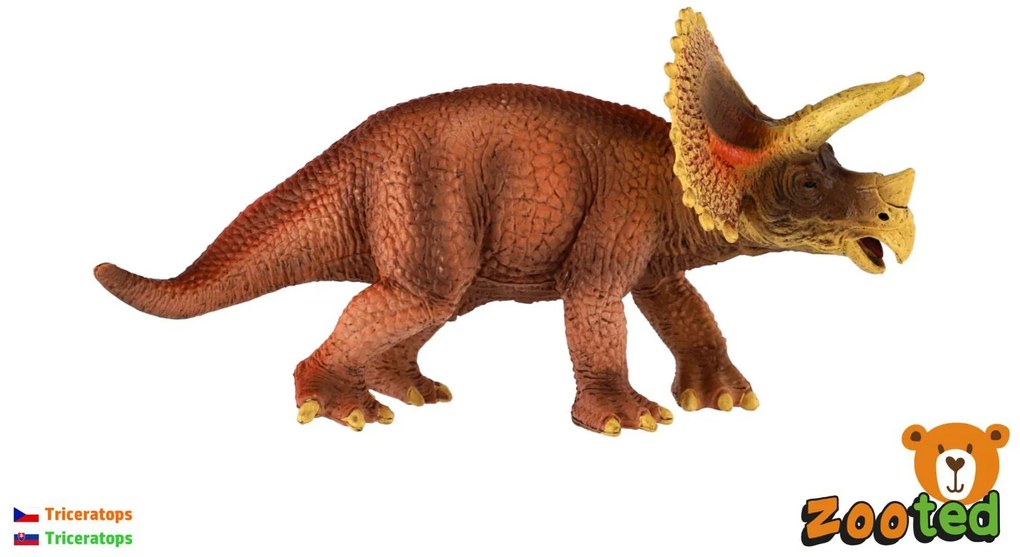 Triceratops dinosaurus zooted plast 20cm