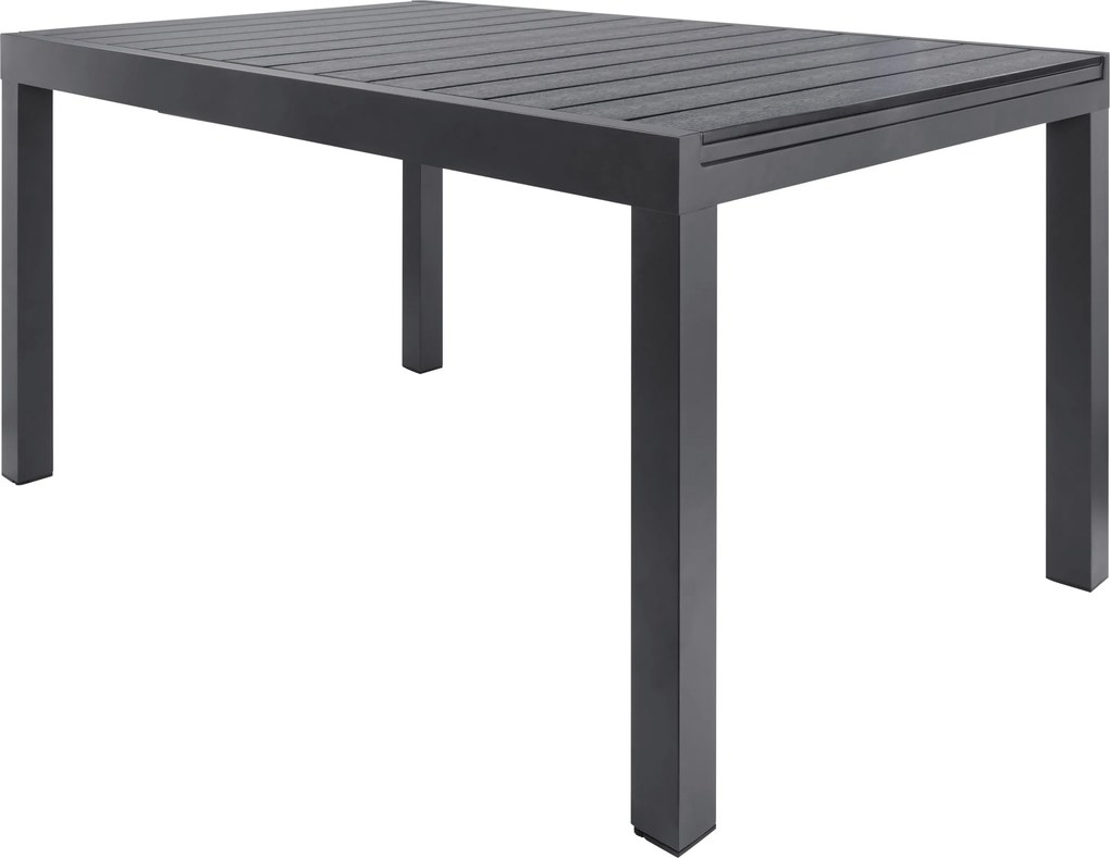 Livarno home Hliníkový rozkládací stůl Miami, 140–200 x 90 cm, antracitová