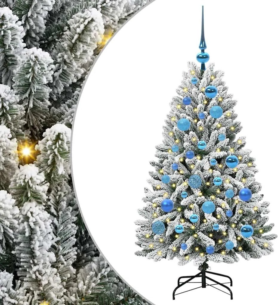 Umělý vánoční stromeček 120 cm 150 LED Teplá bílá PVC a ocel 3395737