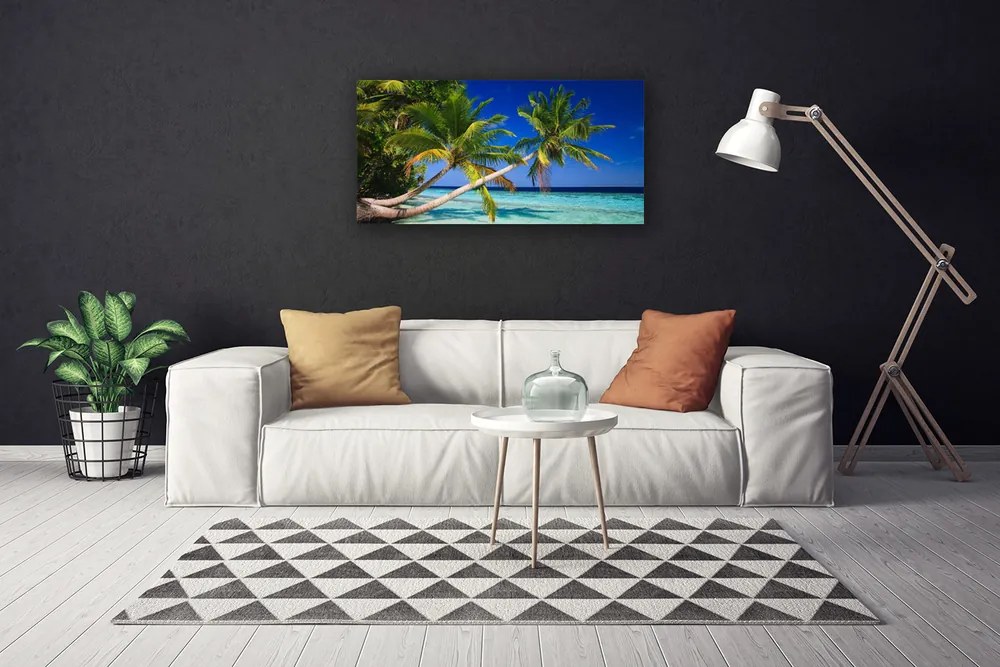 Obraz na plátně Palma Strom Moře Krajina 100x50 cm