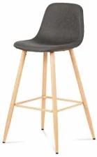 Barová židle, šedá látka, kov buk CTB-111 GREY2