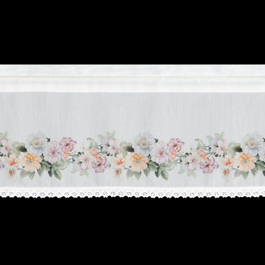 KRÁTKÁ ZÁCLONA NA PÁSCE FLOWERY 150X30 CM KVĚTY