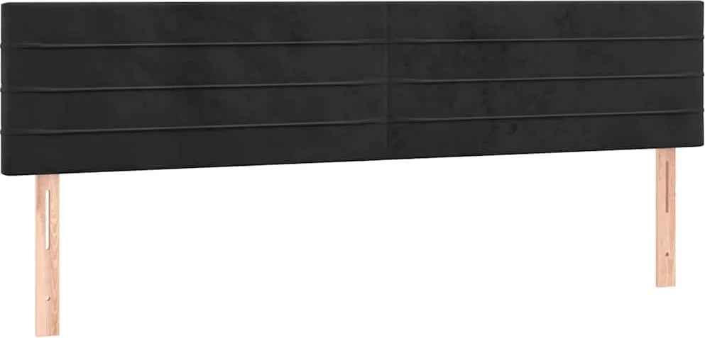 Box spring postel s matrací černá 160x200 cm samet 3131029