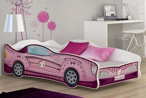 Dětská postel auto / cars 160x80 cm /s matrací 08
