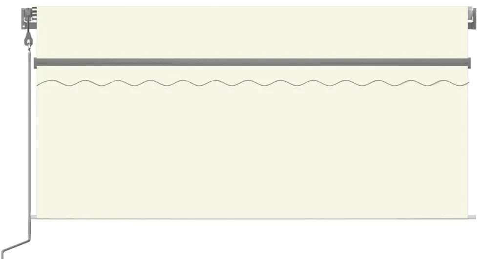 vidaXL Marketos Automatická markýza roleta LED a senzor větru 3x2,5 m krémová