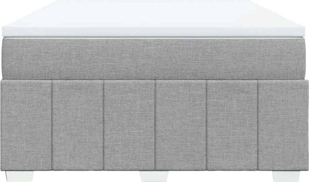 Box spring postel s matrací světle šedá 140 x 190 cm textil 3285470
