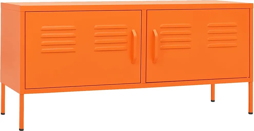 TV skříňka oranžová 105 x 35 x 50 cm ocel 336228