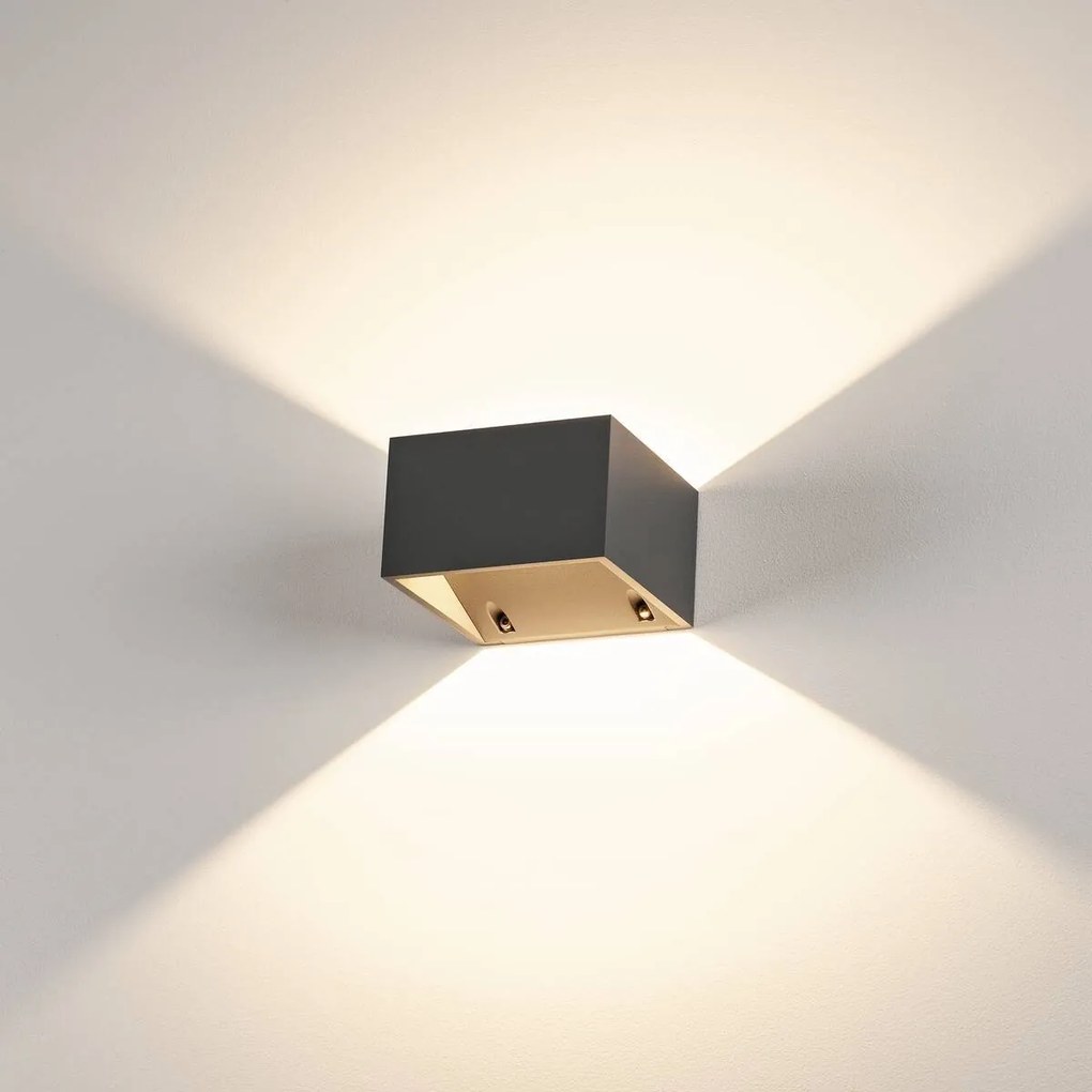 LA 232105 Venkovní svítidlo LOGS nástěnná antracit 230V/480mA LED 8W, 3000K, 450lm IP44 - BIG WHITE (SLV)