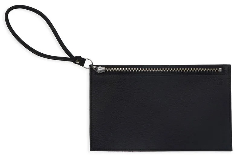Kabelka Clutch, černo-stříbrná