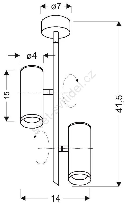 Candellux LED Bodové svítidlo TUBA 2xLED/10W/230V bílá CA0366