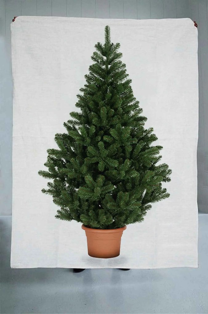 Lenbutik Lněná tapiserie Vánoční Stromeček/ Christmas Tree Rozměry ubrusů: 140x100 cm