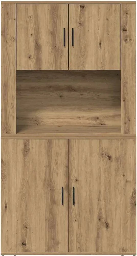Vysoký bufet Artisanový dub 80 x 33 x 150 cm Kompozitní dřevo 3334337
