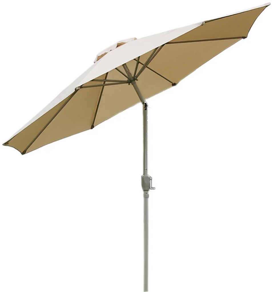 Slunečník N19 Ø 3m sklopný polyester/hliník - krémový