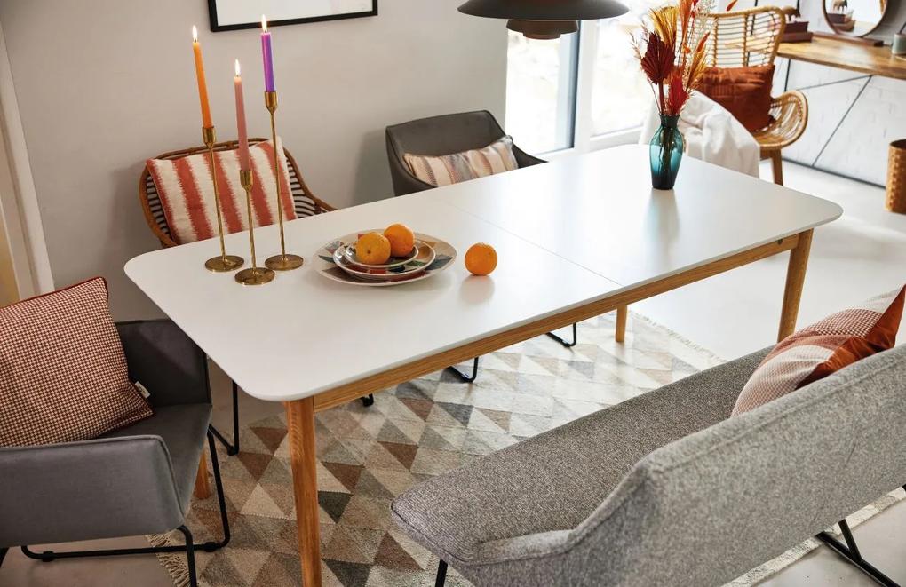 Bílý lakovaný rozkládací jídelní stůl Tom Tailor Color 190/275 x 90 cm