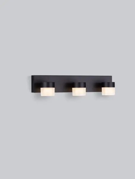 LED černé nástěnné svítidlo Teko 17W