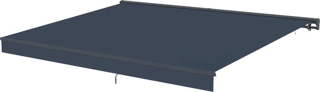 Elektrická markýza s LED osvětlením BestBerg BBSU-EL395CG / 395 x 300 cm / šedá