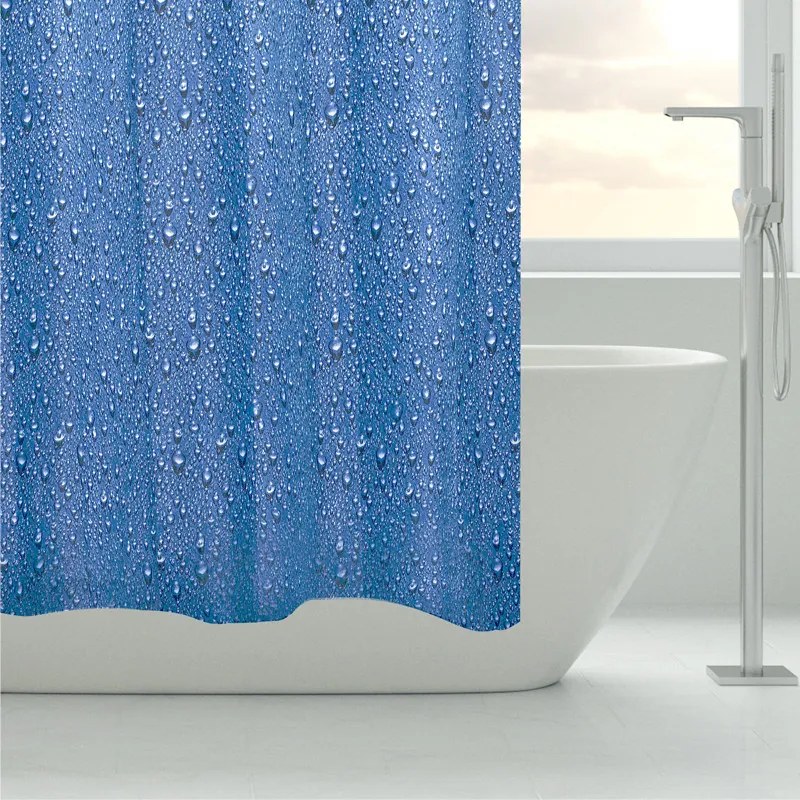 Grund GOCCE - Sprchový závěs 180x200 cm, modrý
