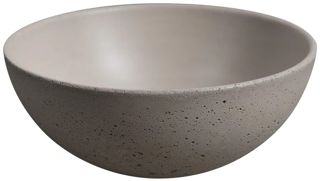 Sapho Sapho, MINOR betonové umyvadlo na desku, průměr 26cm, písková, MR26014