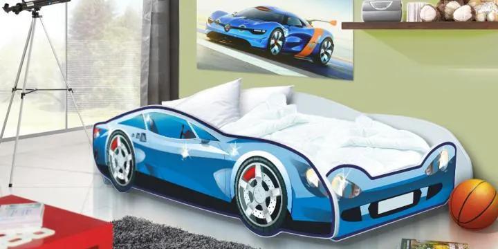Forclaire Dětská postel Auto Speedy červený model