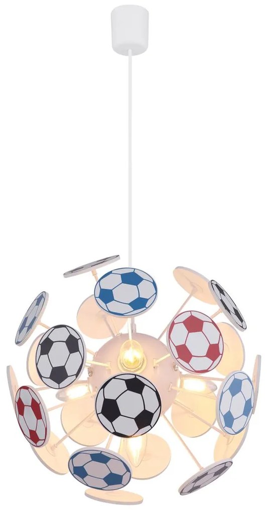 Závěsné dětské osvětlení pro fotbalisty LURRA, 4xE14, 40W Globo LURRA 15732