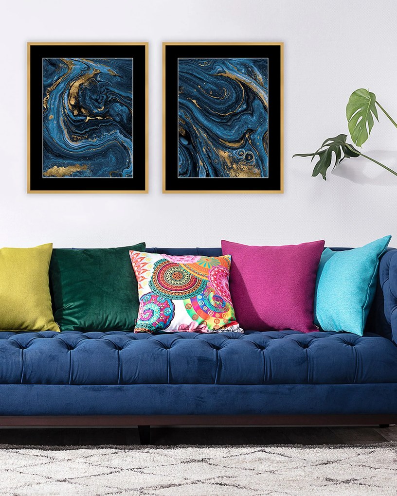 Obraz Abstract Blue&amp;Gold I 40 x 50cm