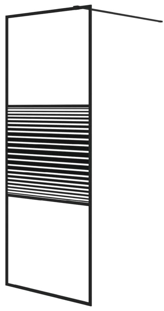 vidaXL Sprchová zástěna walk-in černá 80 x 195 cm čiré ESG sklo
