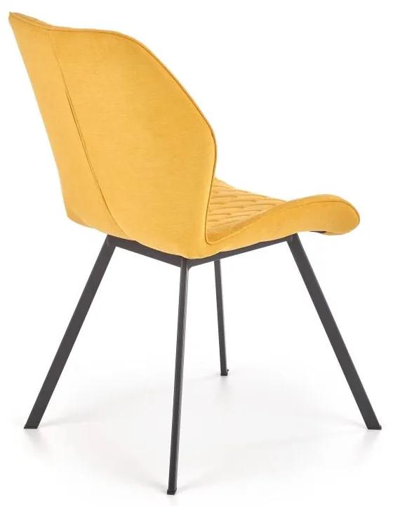 Jídelní židle Debora, žlutá / černá